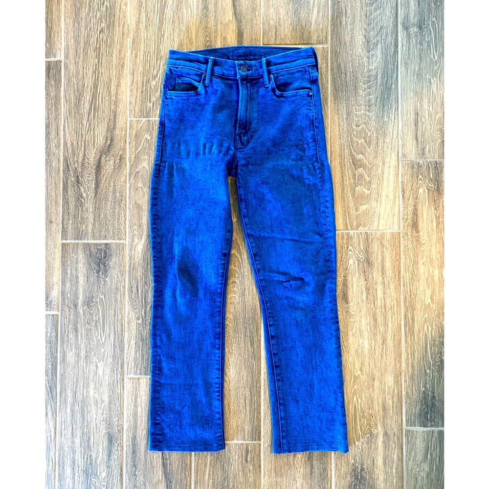 Mother The Rascal Ankle Fray Deep Ultra Marine Size 26 - Gem